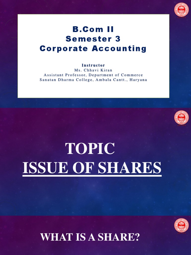 Types of Shares | PDF