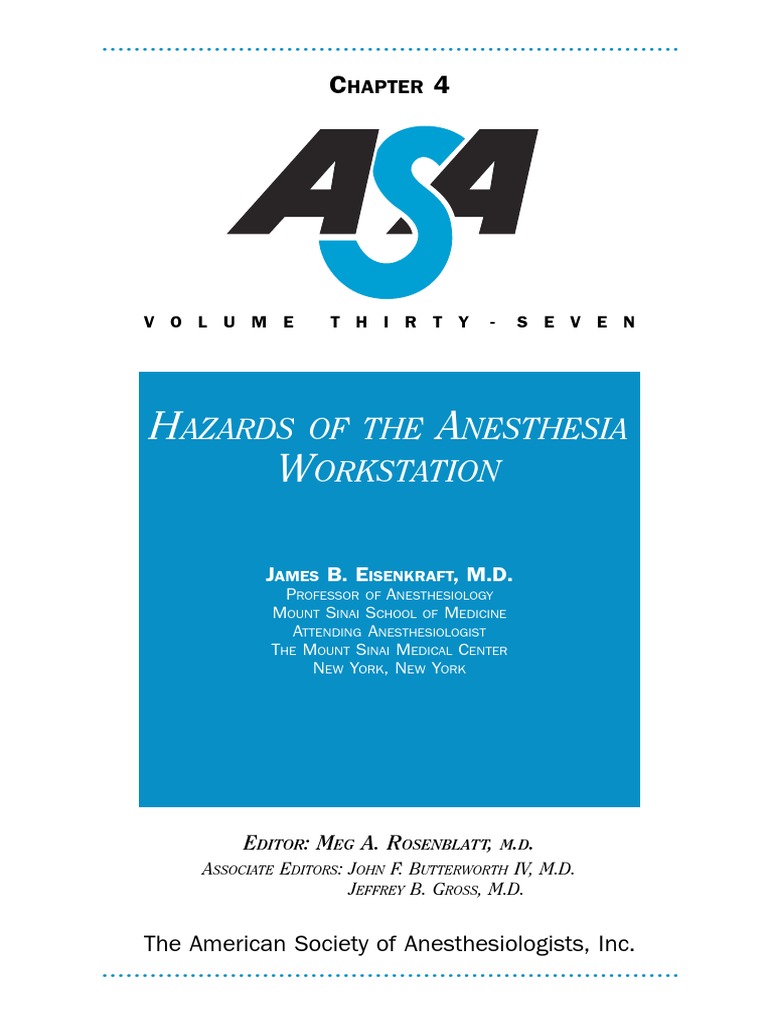 4.hazards of The Anesthesia Workstation | PDF | Anesthesia | Breathing