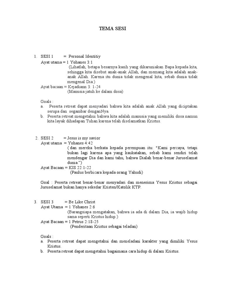 Tema Sesi | PDF
