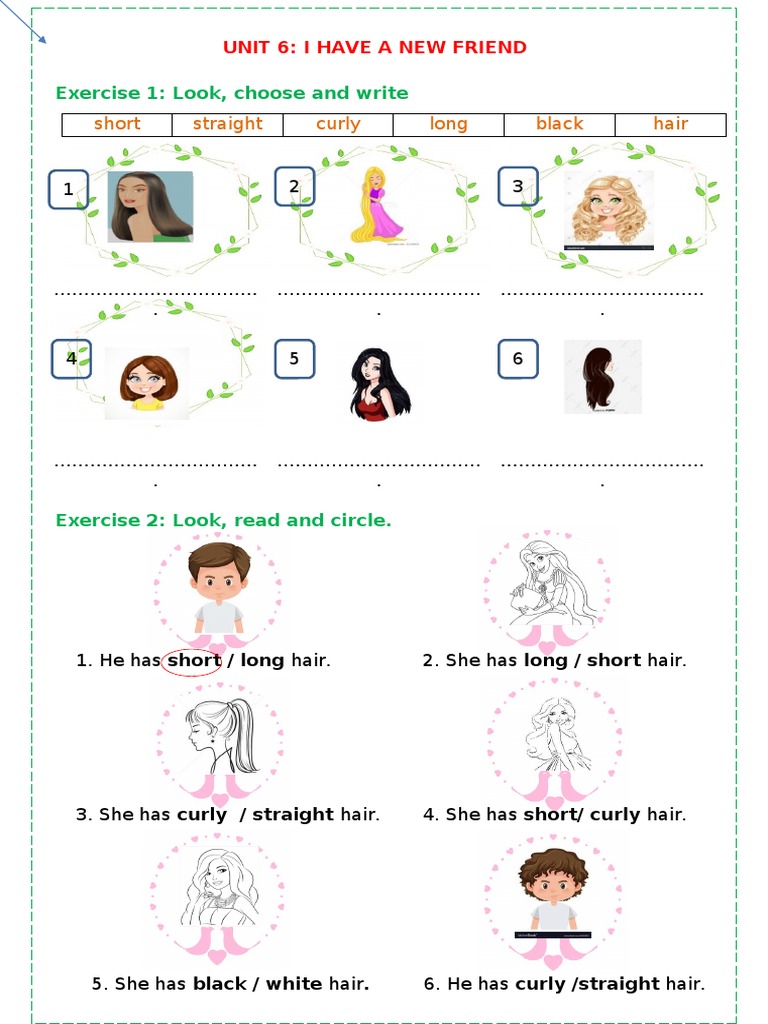Unit 6: Describing Friends' Features | PDF