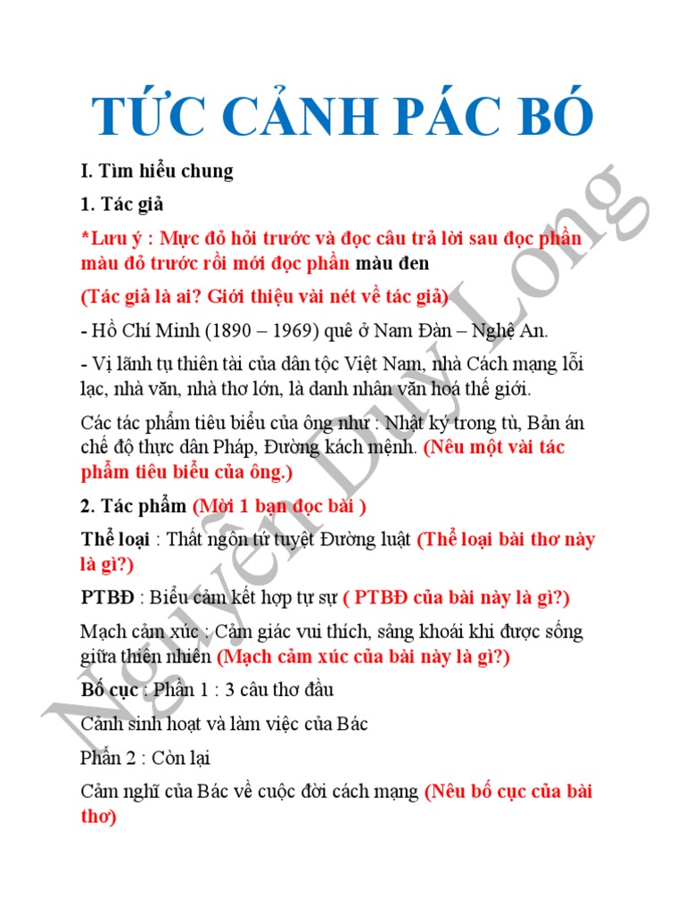 T C C NH PÁC BÓ 1.odt | PDF