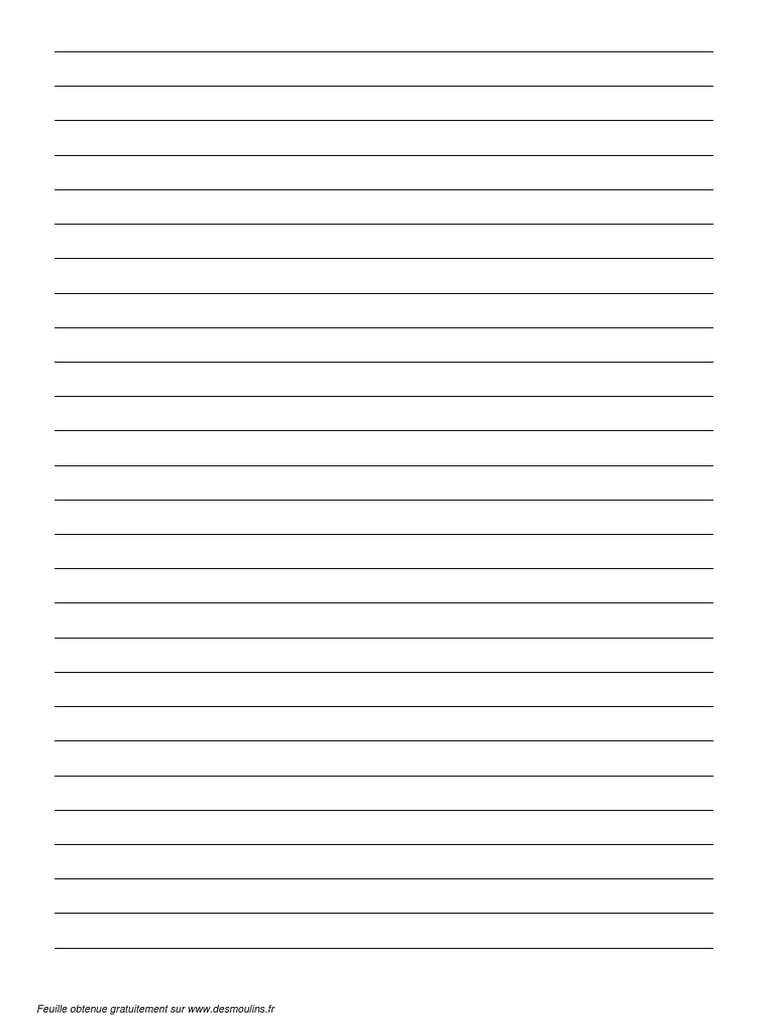 Feuille Lignee Type Papier A Lettre PDF | PDF