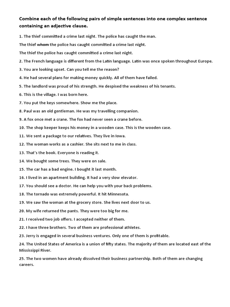 Adjective Clause Practice III | PDF