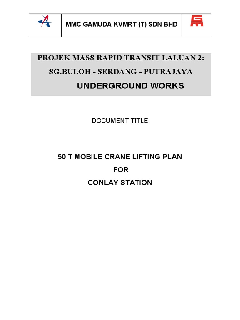 50T Tadano Crane Lifting Plan | PDF | Crane (Machine) | Equipment