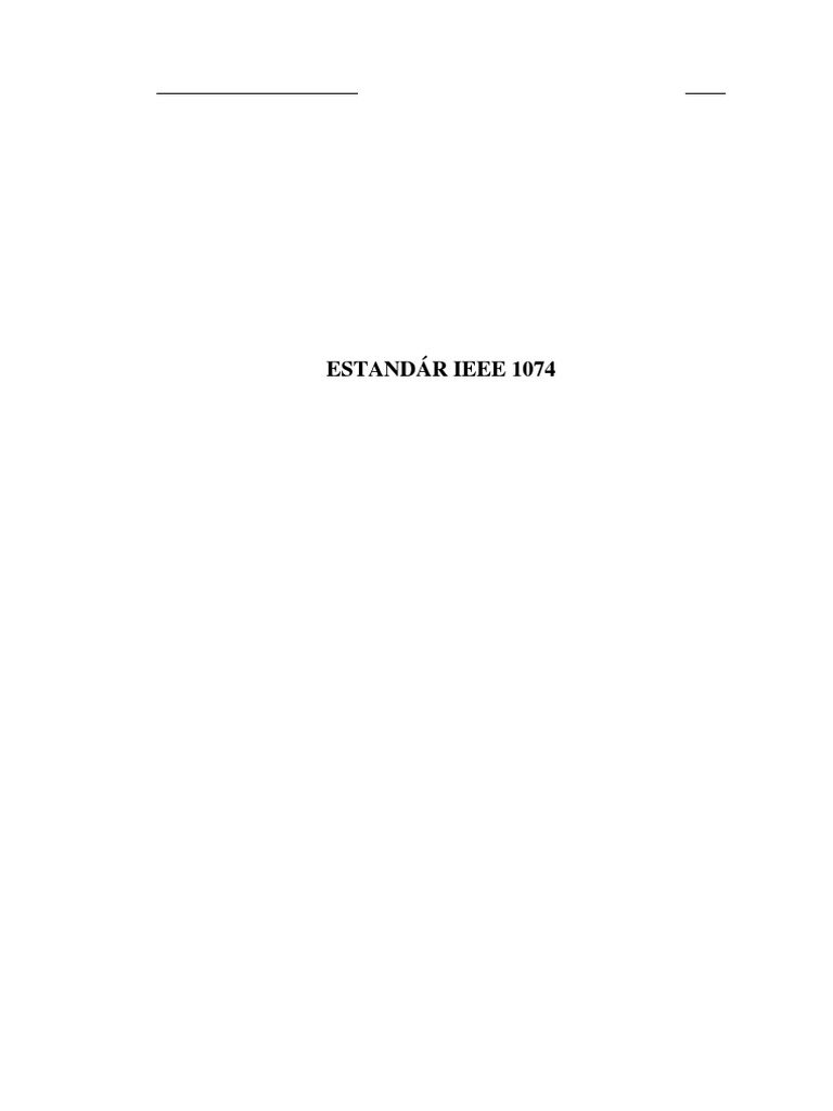 03 - Documento Estandar IEEE 1074 PDF | PDF | Software | Ingeniería de ...