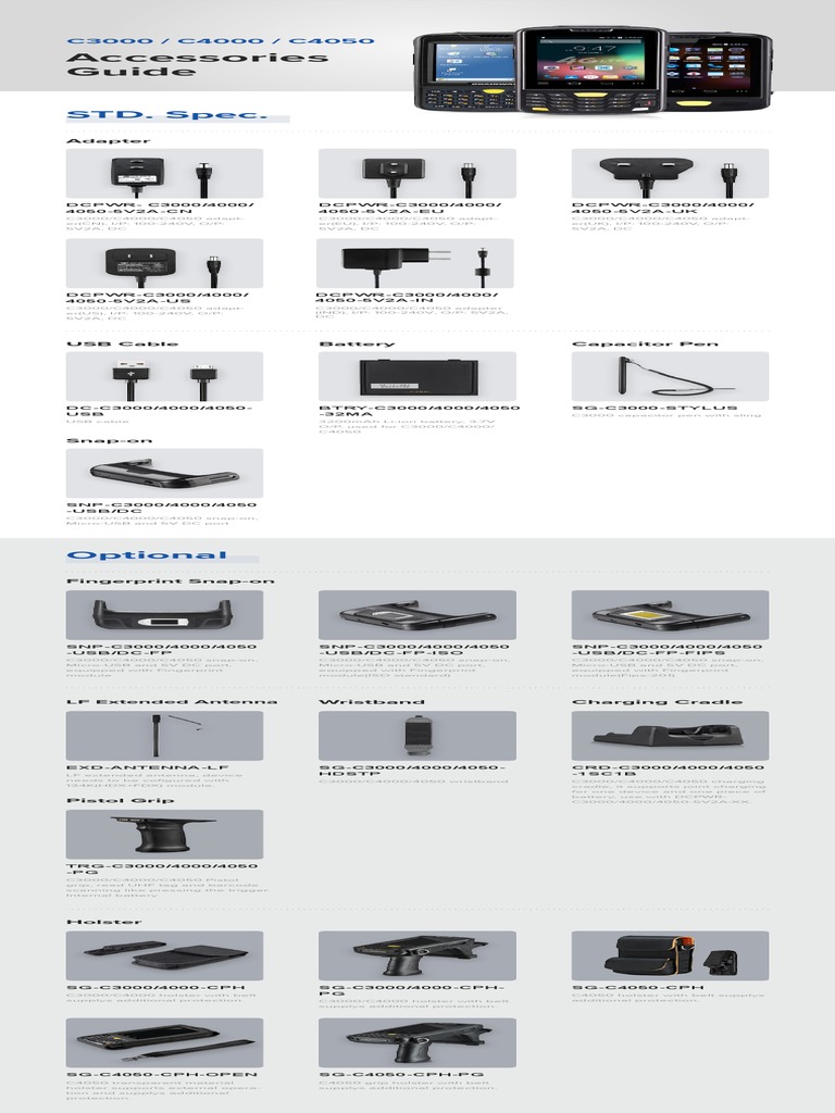 C3000&C4000&C4050 Accessories Guide-EN | PDF | Computing | Manufactured ...