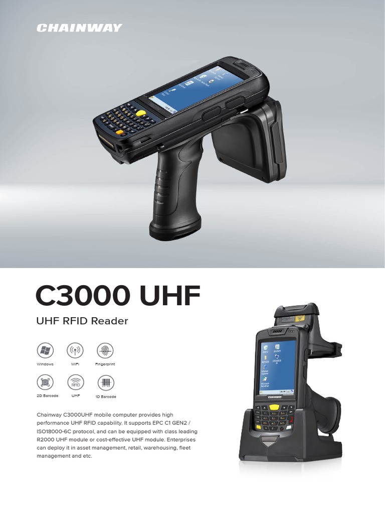 C3000uhf en | PDF | Barcode | Radio Frequency Identification
