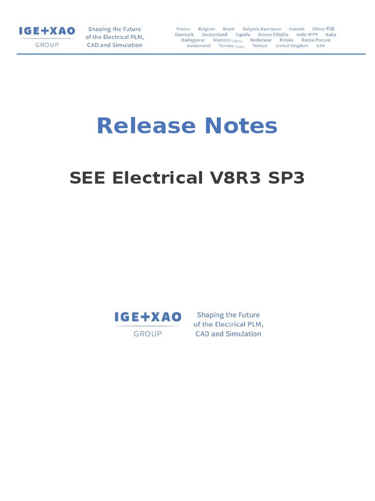 Release Notes SEE Electrical V8R3 SP3 - FR | PDF | Feuille de calcul ...