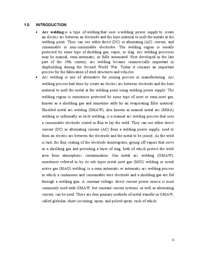 Arc-Welding-Report-PUO COMPELETED | PDF | Construction | Welding