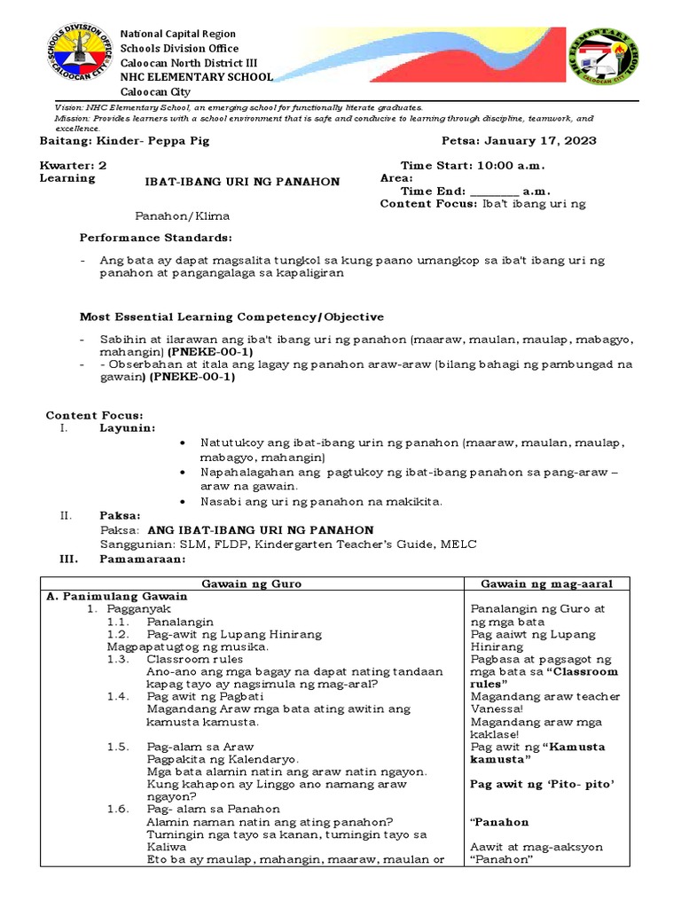 COT2-January 17, 2023 (Lesson Plan) | PDF