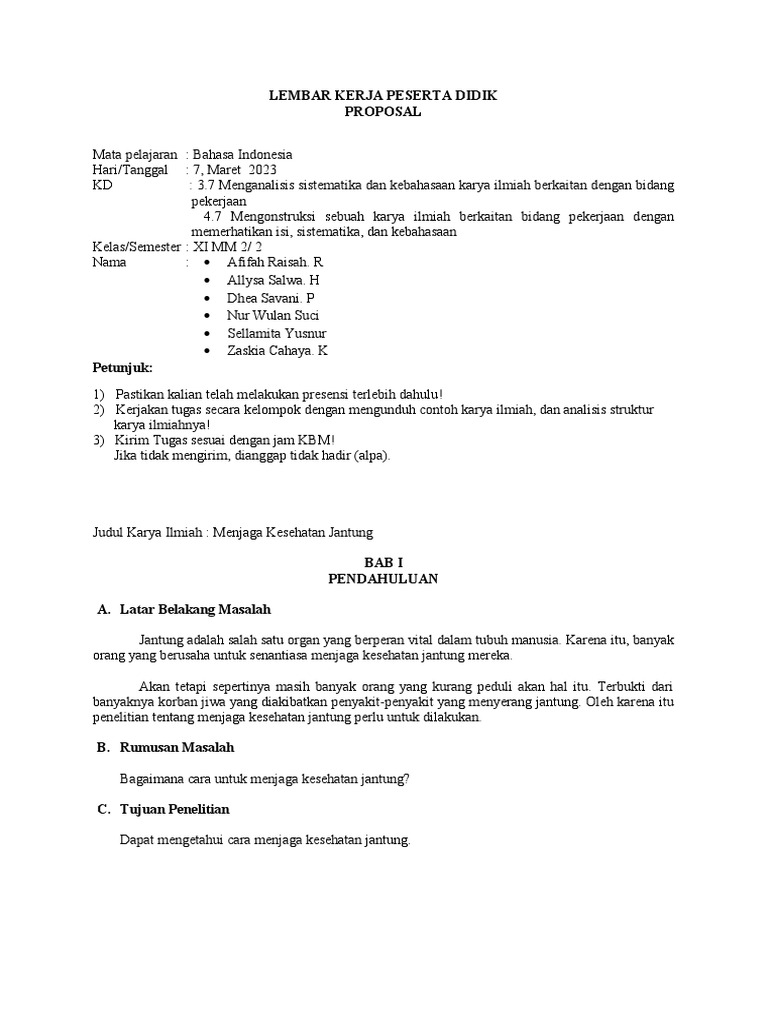 LKPD 2 Karya Ilmiah | PDF | Gaya Hidup