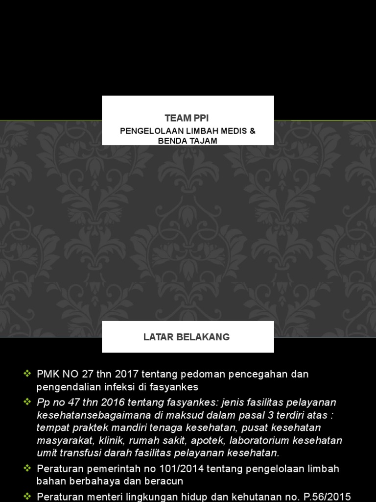 PPI Limbah & Dekontaminasi - PPTX PRESENTASI-1 | PDF