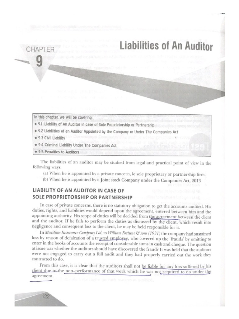 Liabilities of An Auditor | PDF
