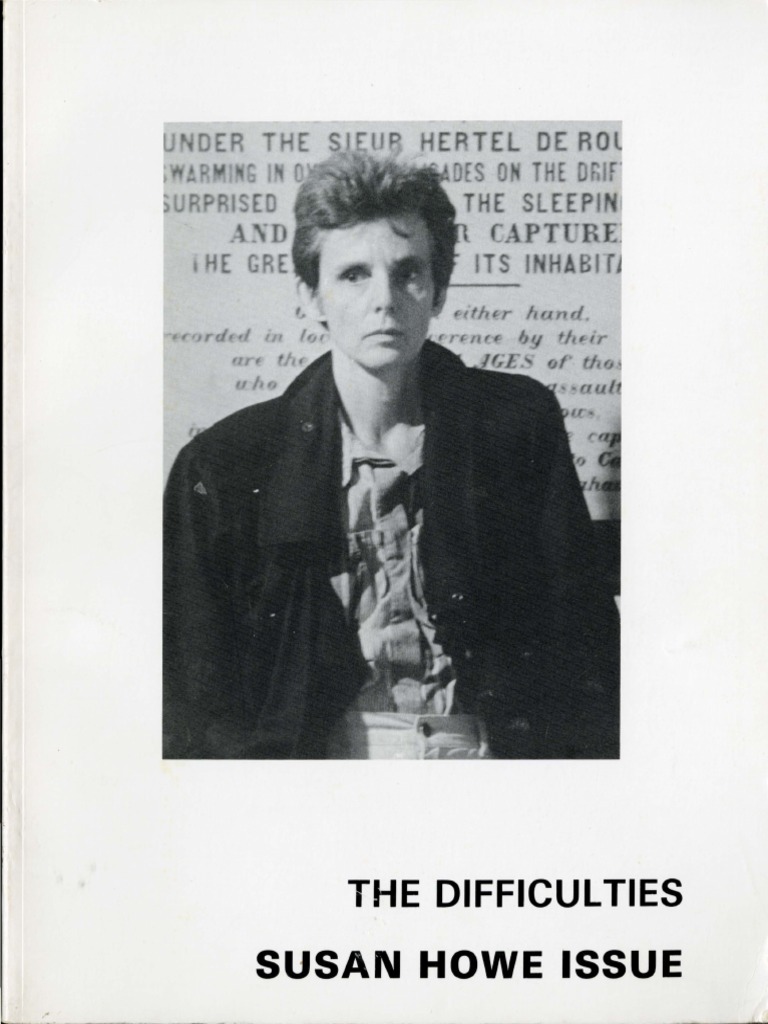 Difficulties - Susan Howe PDF | PDF | The Faerie Queene