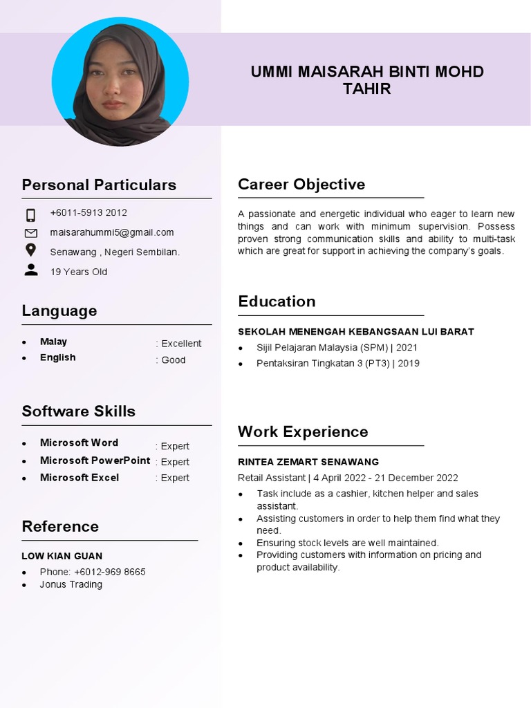 Ummi Maisarah Binti Mohd Tahir PDF | PDF