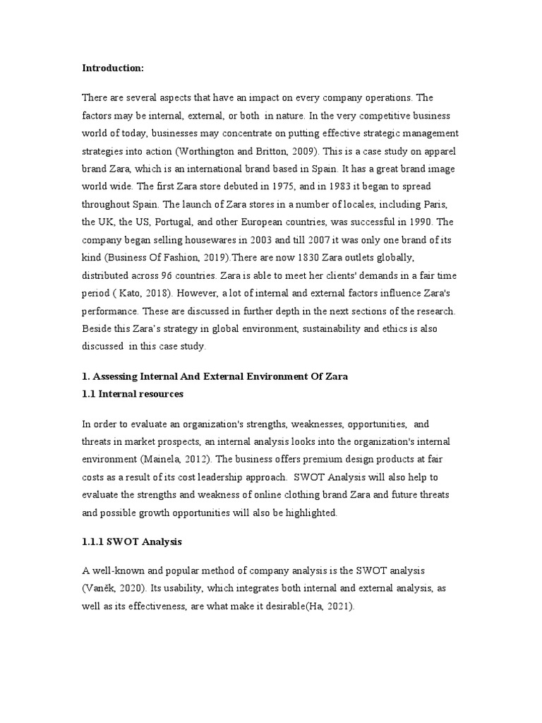 Zara | PDF | Corporate Social Responsibility | Swot Analysis