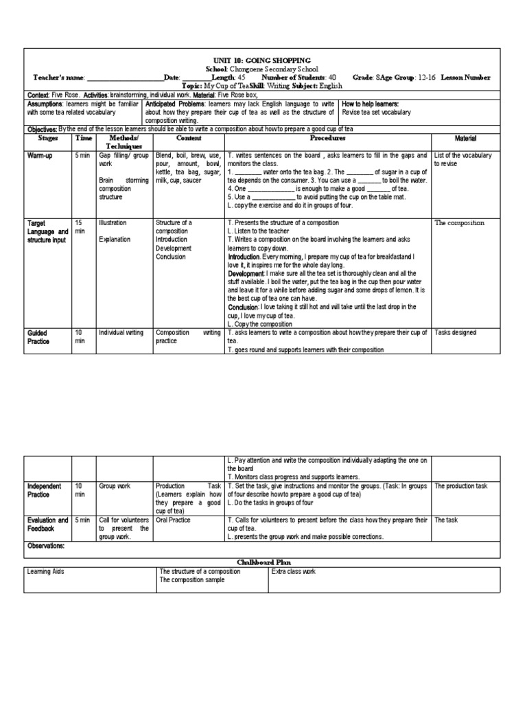 Lesson Plan 5 Week 2 | PDF | Learning | Vocabulary