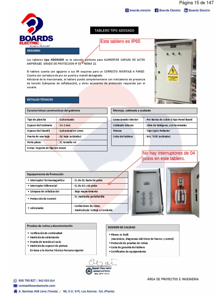 Este Tablero Es IP65: Resumen | PDF | Bienes manufacturados | Ingenieria Eléctrica