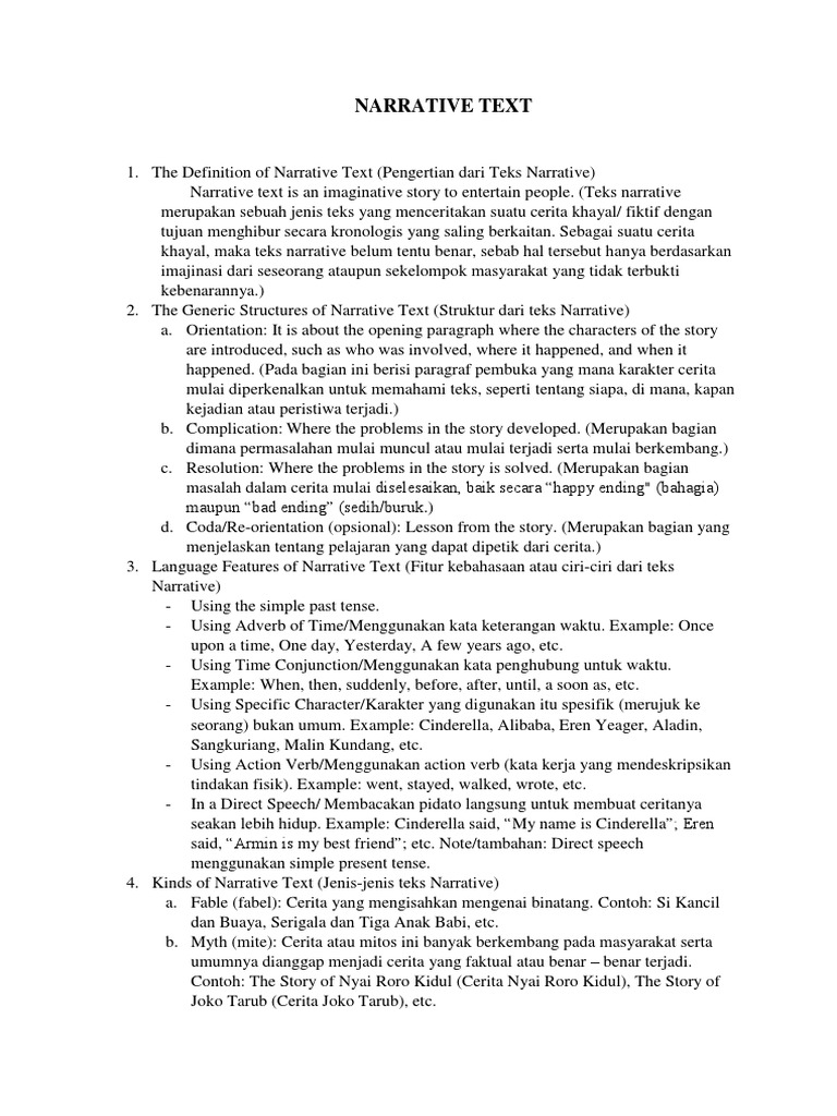 Narrative Text PDF | PDF