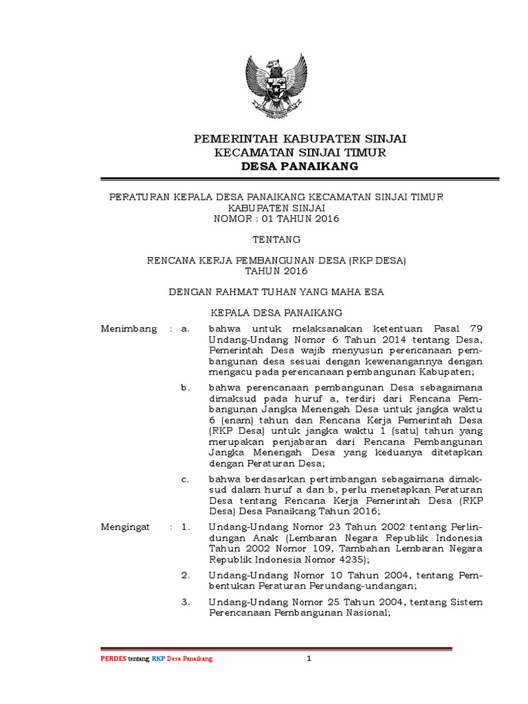 Perdes RKP | PDF