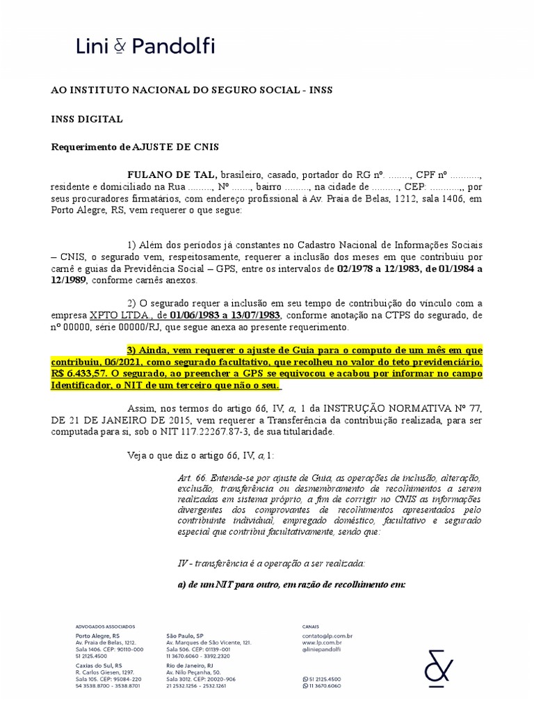 Modelos Requerimento Administrativo | PDF