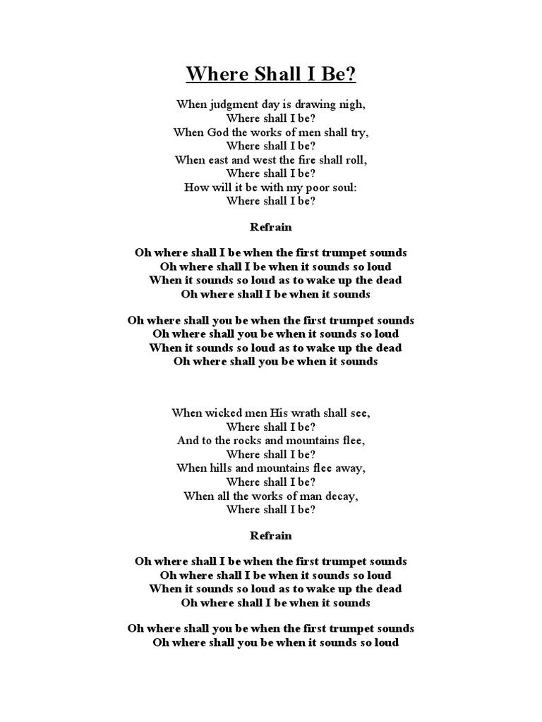 Where Shall I Be | PDF | Religious Belief And Doctrine