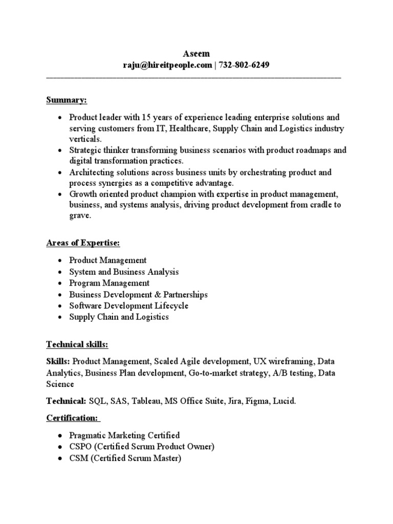 Aseem Short Resume | PDF