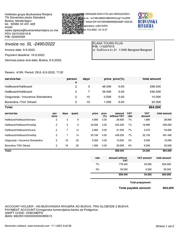 Invoice 2490 | PDF | Government Finances | Taxes