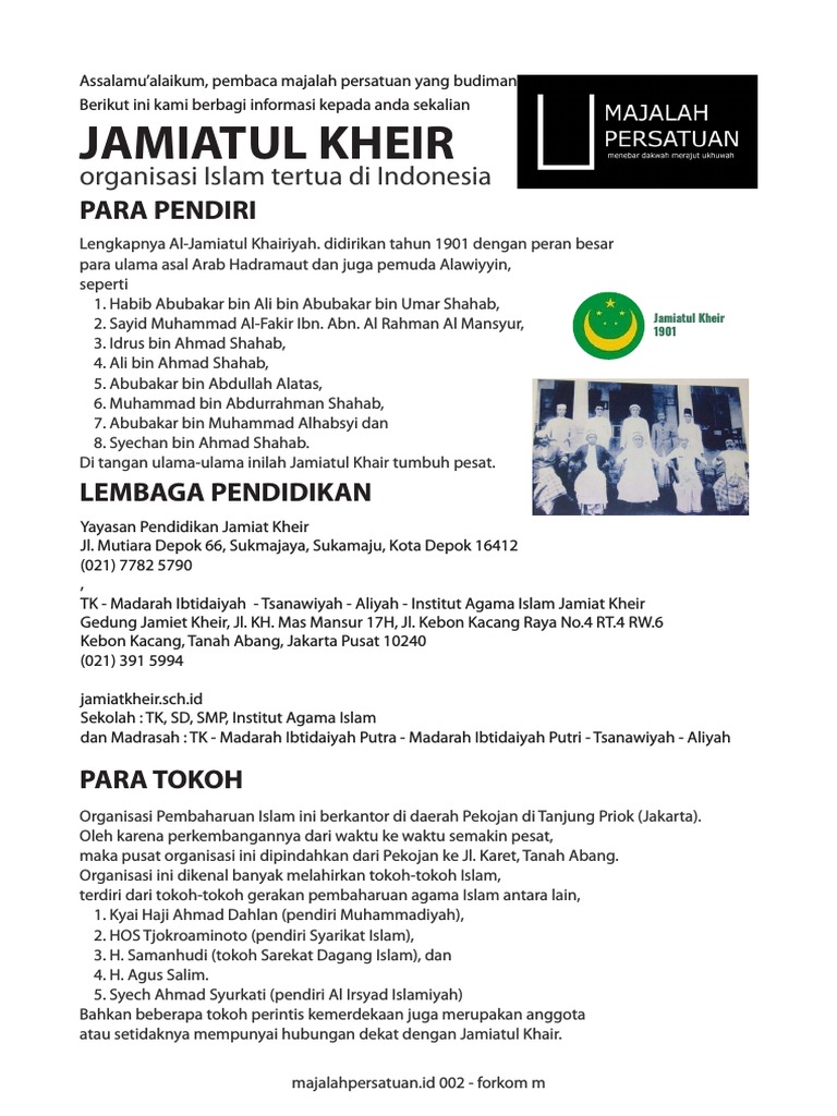 Majalah Persatuan 002 Jamiat Kheir | PDF