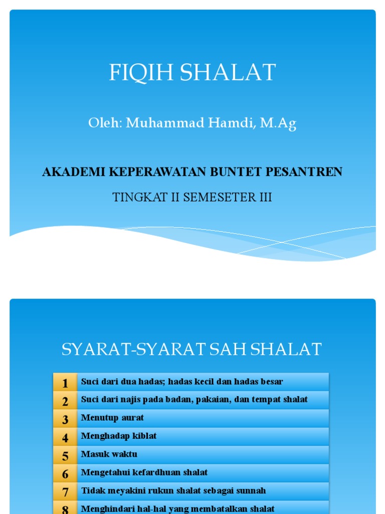 Syarat Sah Shalat | PDF