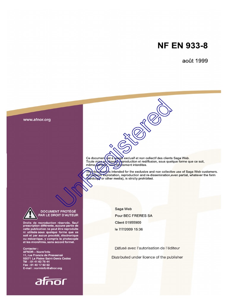 NF EN 933-8 - Equivalent de Sable | PDF
