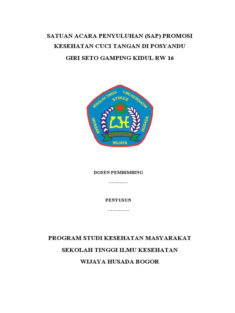 CONTOH SATUAN ACARA PENYULUHAN (SAP) | PDF