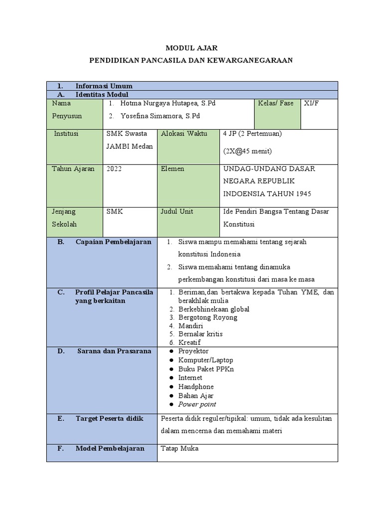 Bab 2 Unit 1 PKN Xi | PDF | Karier & Perkembangan