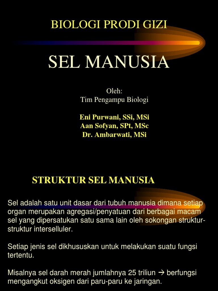Struktur dan Fungsi Sel Manusia | PDF