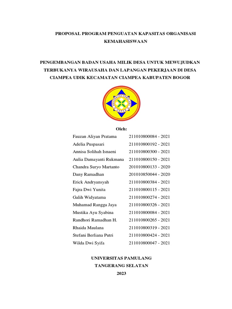 Proposal PPK Ormawa Hima Teknik Industri PDF | PDF | Karier & Perkembangan | Bisnis