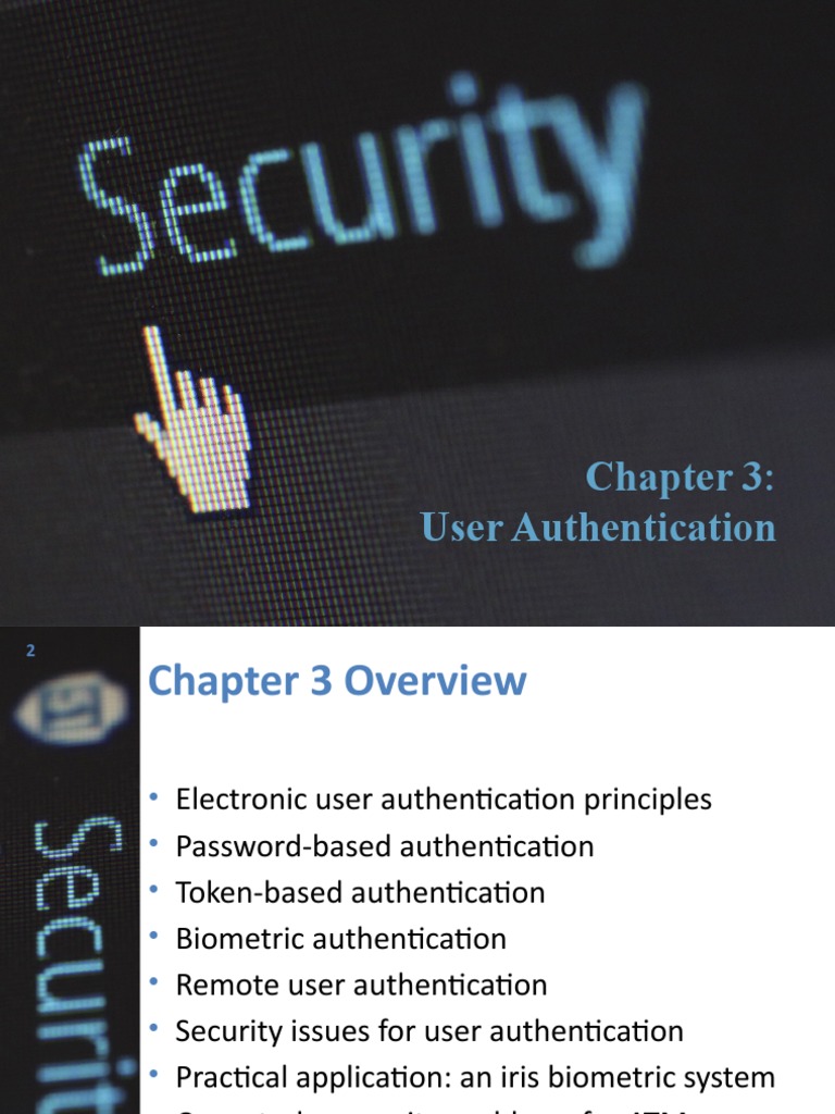 Chapter 3 - User Authentication | Download Free PDF | Password | Authentication