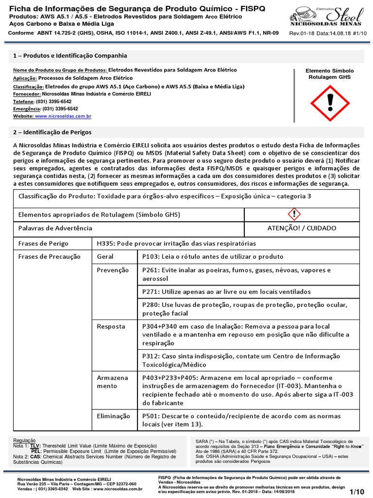 Fispq Eletrodo NCS | PDF | Liga | Titânio