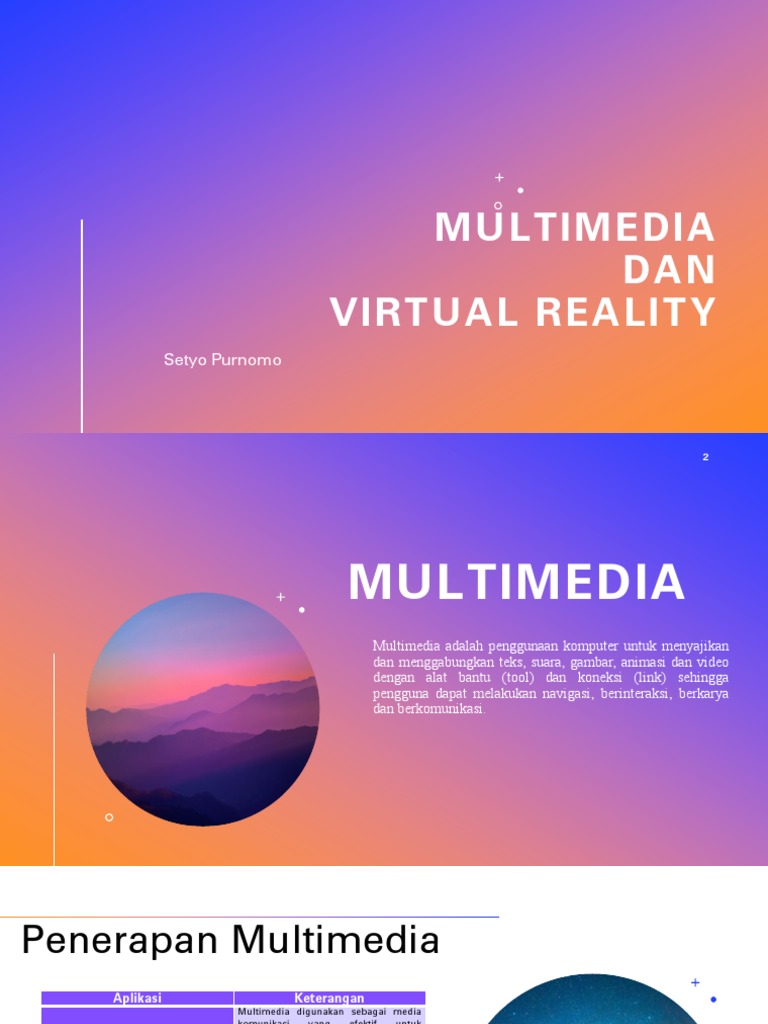 Pertemuan7 Multimedia Dan Virtual Reality | PDF