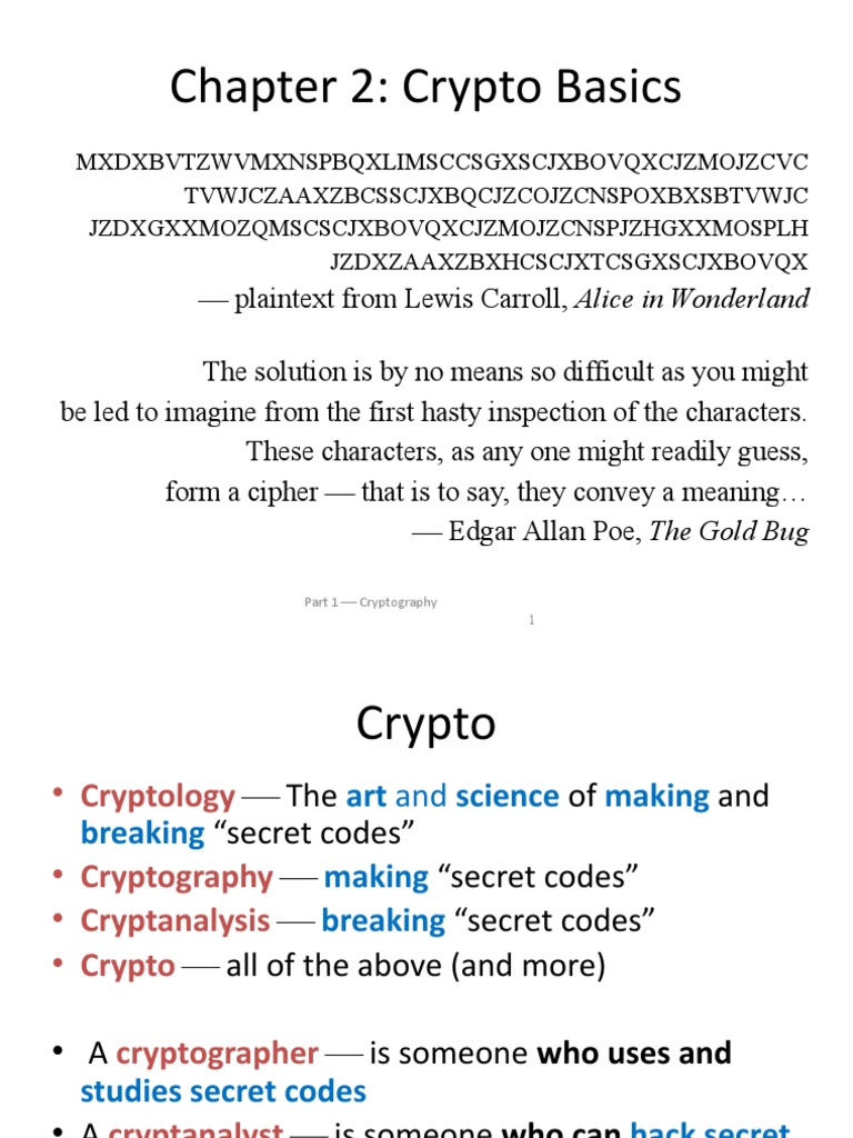 MarkStamp Ch2 Crypto Basics | PDF | Cryptography | Public Key Cryptography