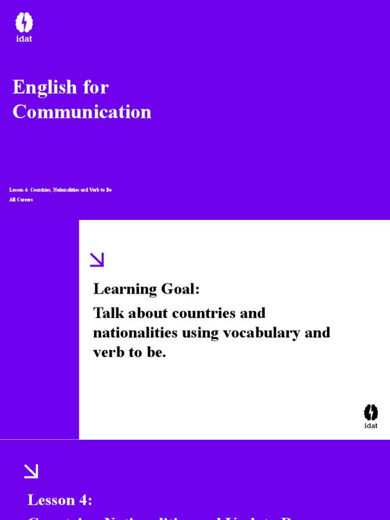 Countries, Nationalities, and Verb To Be | PDF | English Language | Grammar