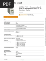 MiCOM P127 Relay: Overcurrent & Earth Fault Protection | PDF | Power (Physics) | Electrical ...