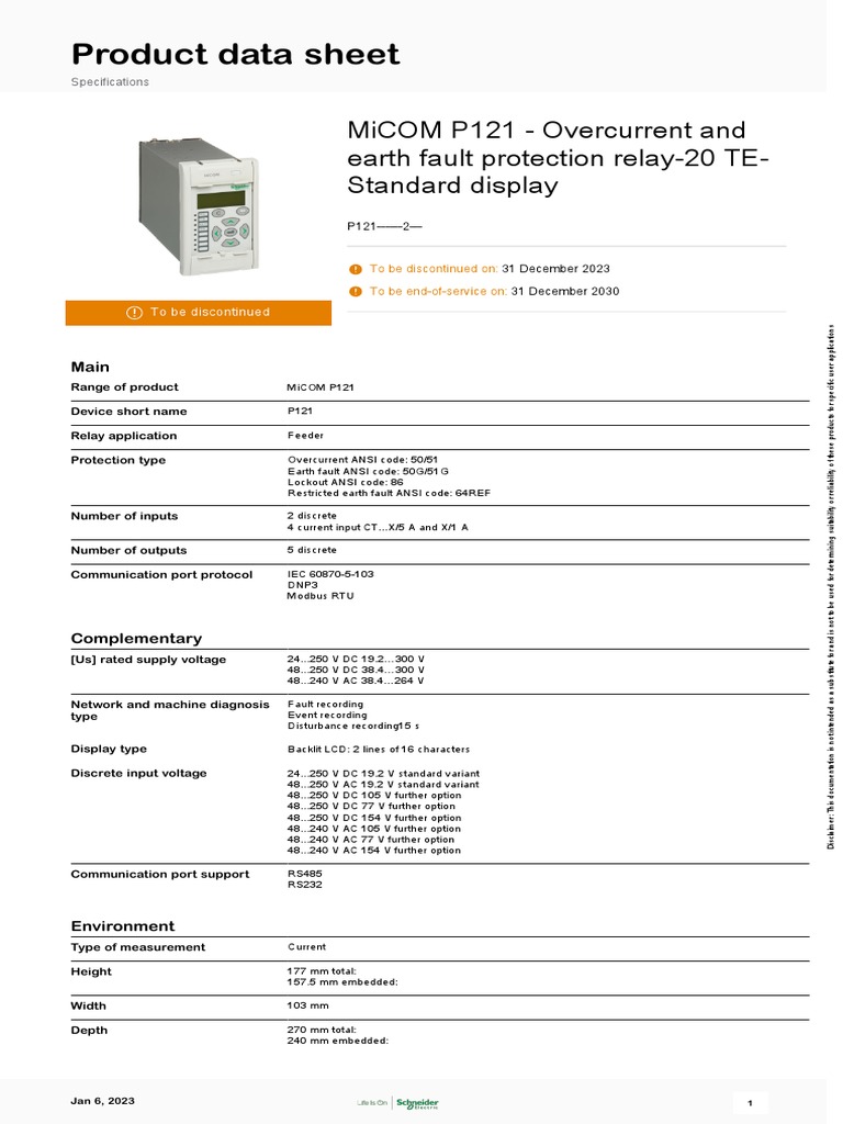 MiCOM P12x - P121 - 2 | PDF | Information And Communications Technology ...