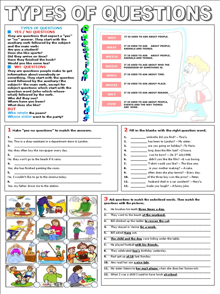 Questions Yes No WH | PDF | Question