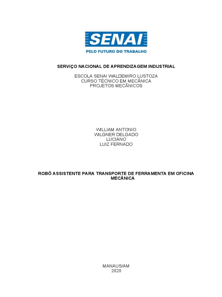 TCC Senai 2020 13.12.2020 | PDF | Robô | Robótica