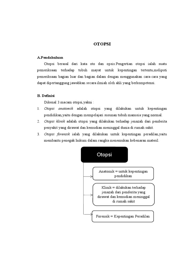 Pengertian dan Proses Otopsi | PDF