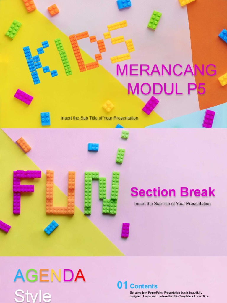 Kids Alphabet Blocks PowerPoint Templates | PDF | Page Layout ...