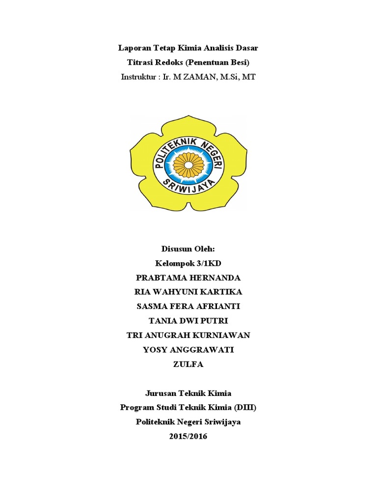 Titrasi Redoks (Penentuan Besi) | PDF