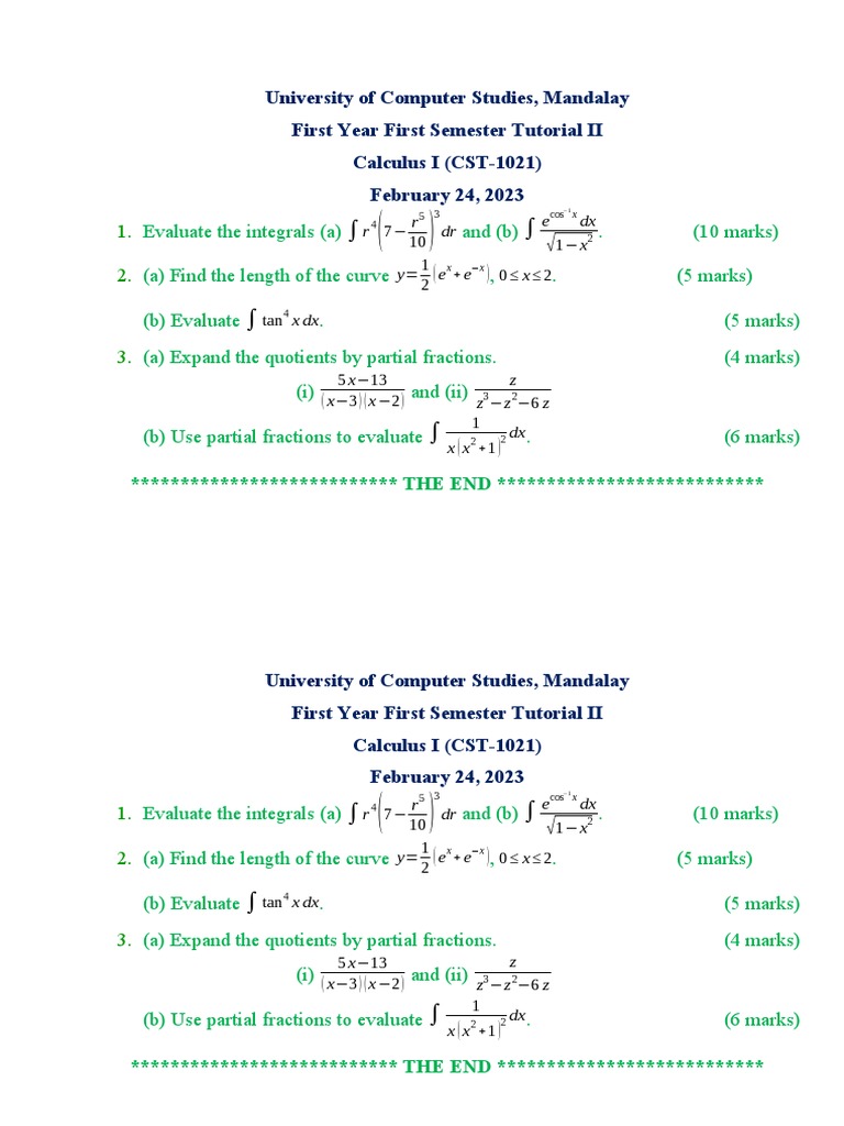 Tutorial II 1021 | PDF