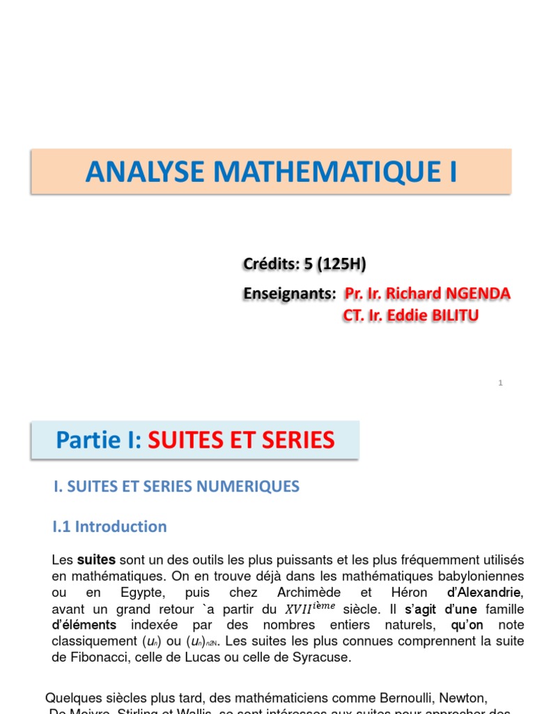 Analyse Math Bac | PDF | Séquence | Série (mathématiques)