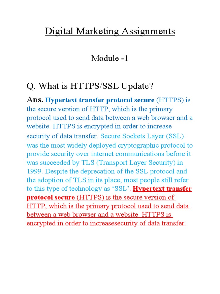 Module-1 Assignments | PDF